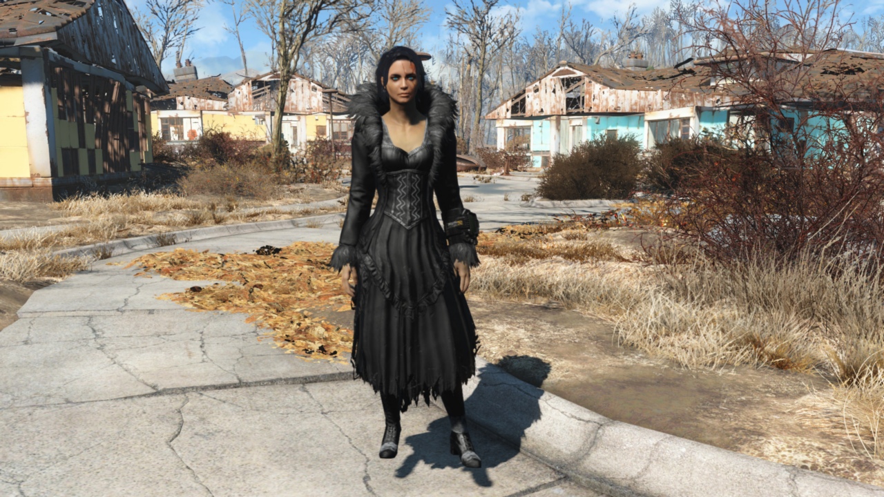 Чёрное пернатое платье - Броня и одежда - Моды для Fallout 4 - Каталог ...